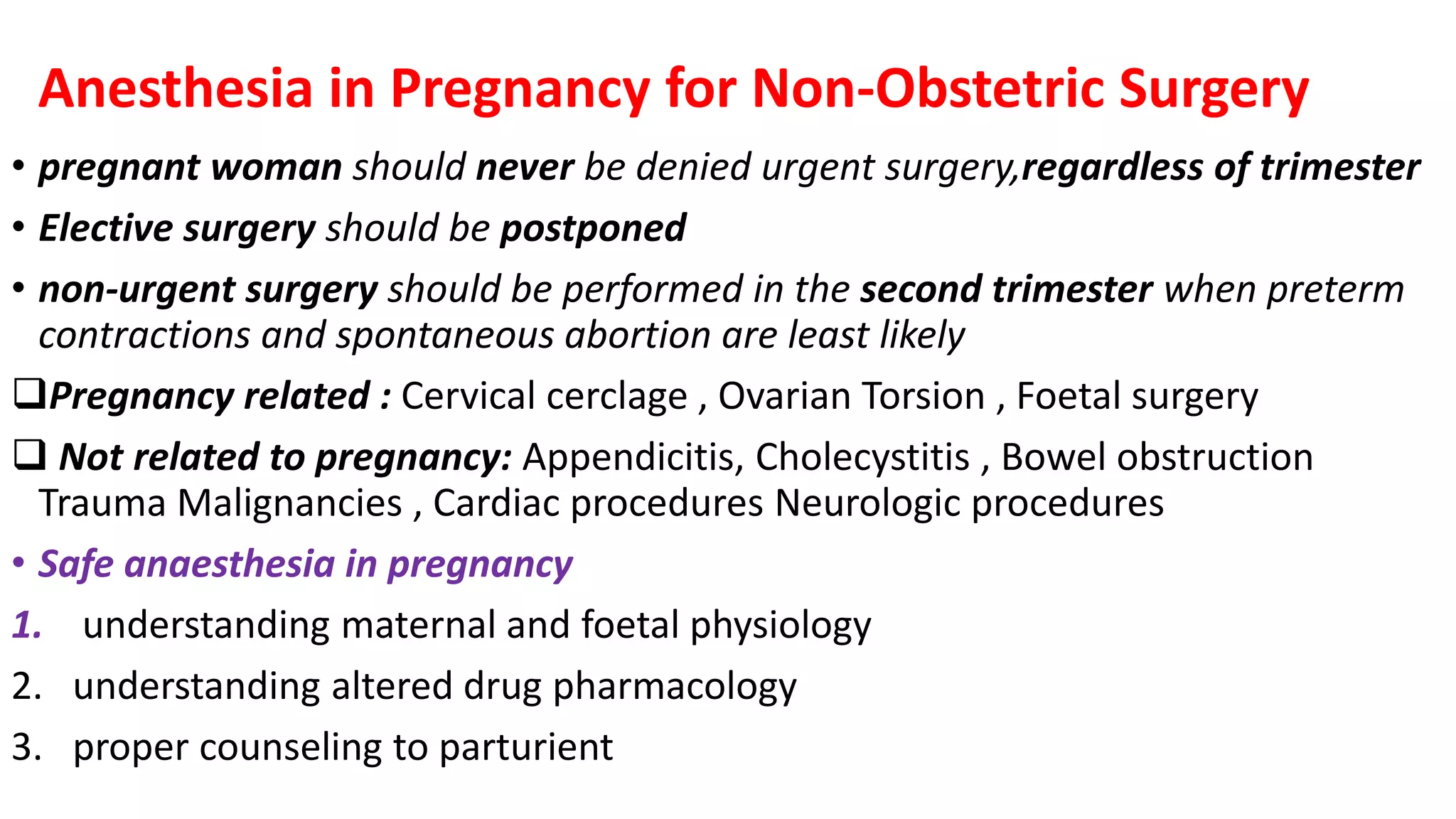 Obstetric anaesthesia | PPTX | Pregnancy | Reproductive Health
