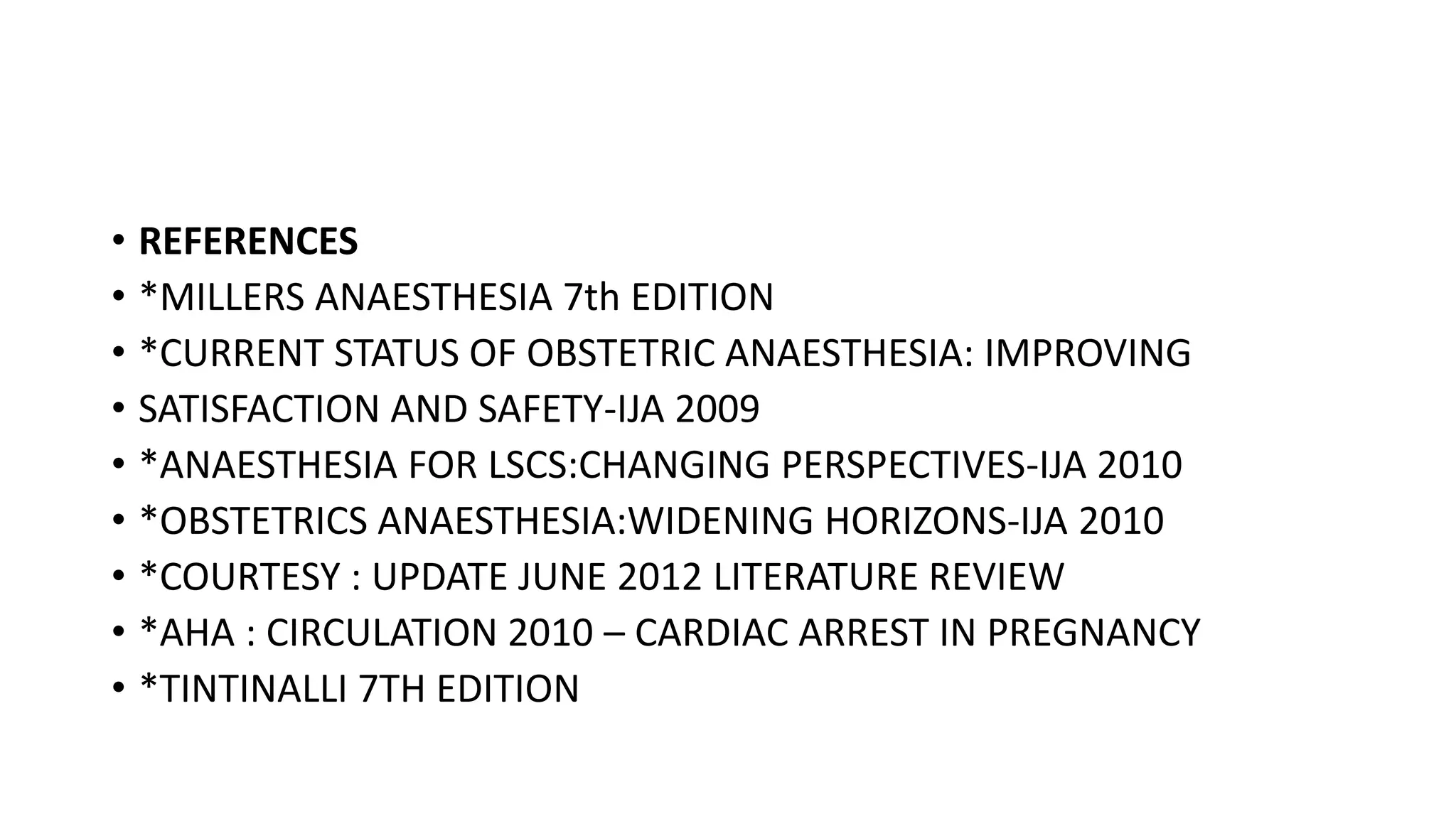 Obstetric anaesthesia | PPTX