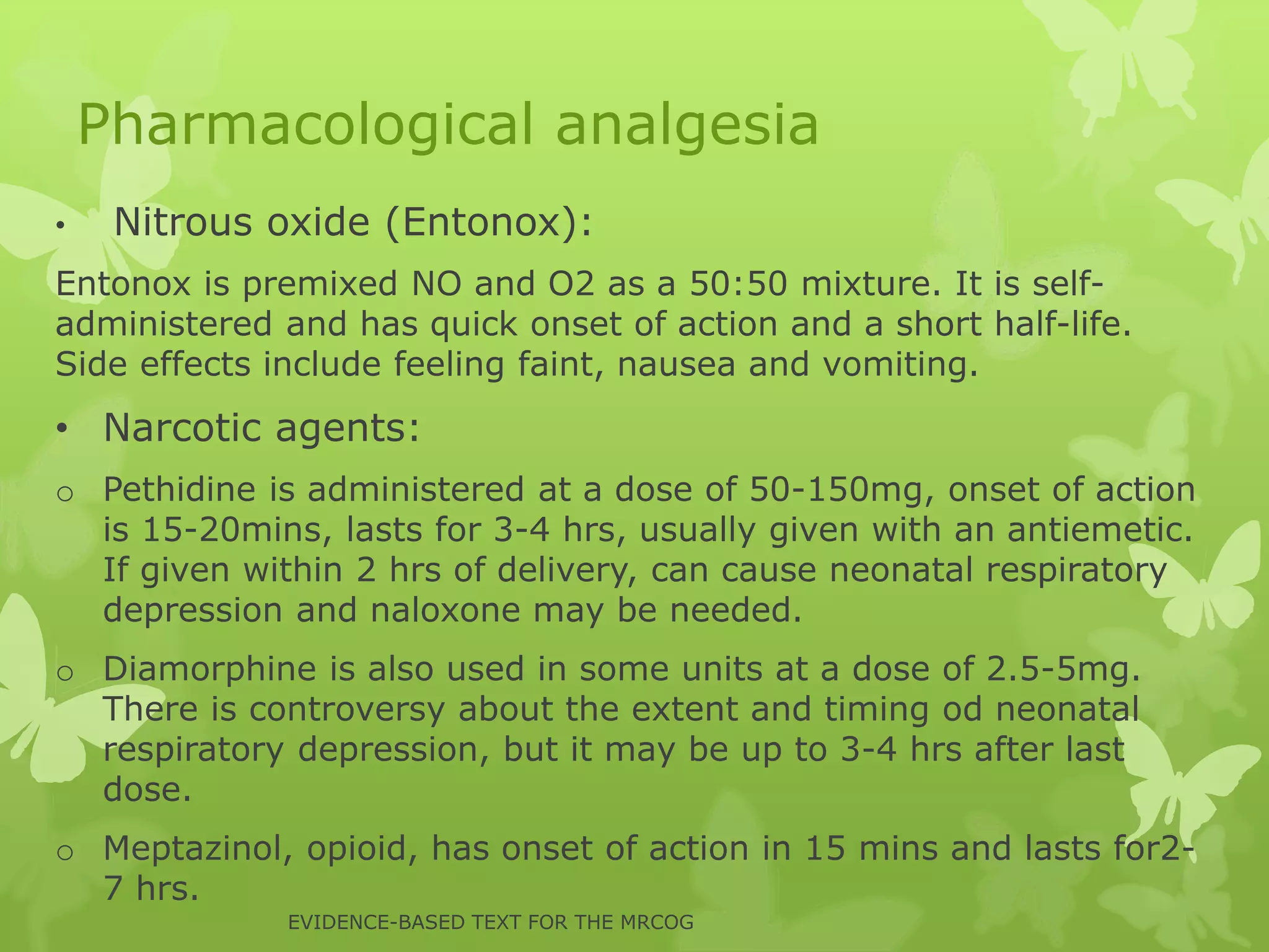 Obstetric anaesthesia and analgesia | PPTX