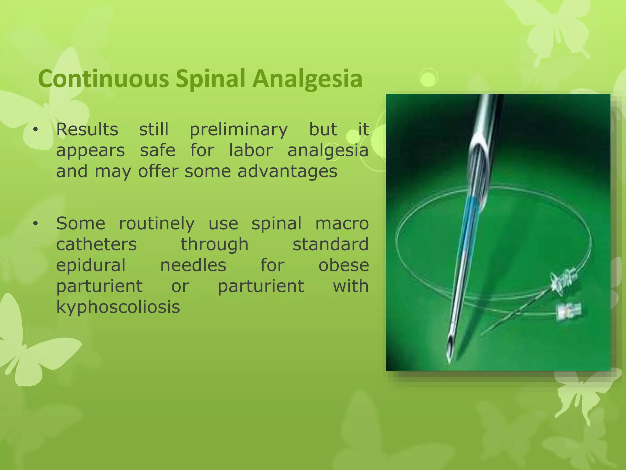 Obstetric anaesthesia and analgesia | PPTX