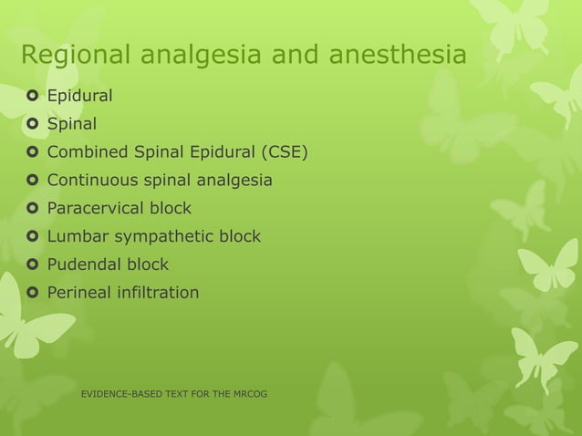Obstetric anaesthesia and analgesia | PPTX