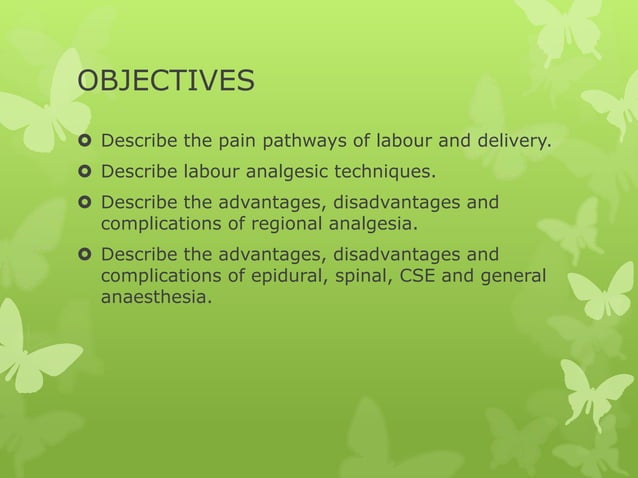 Obstetric anaesthesia and analgesia | PPTX