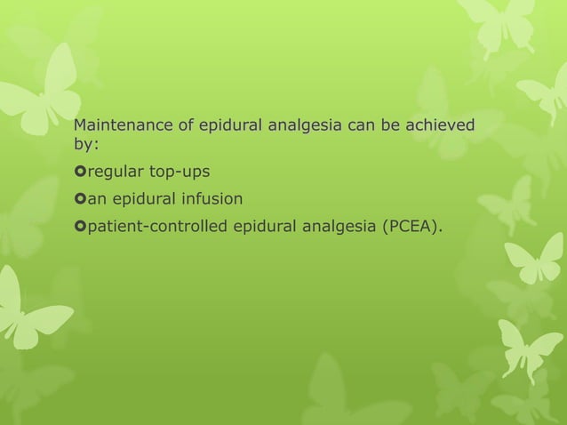 Obstetric anaesthesia and analgesia | PPTX
