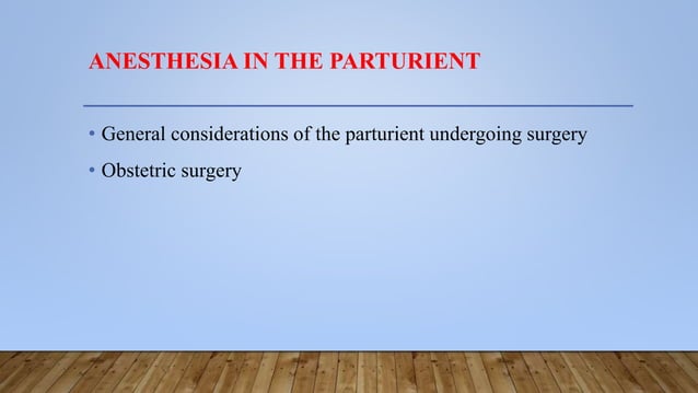 obstetric anesthesia.pptx | Pregnancy | Reproductive Health