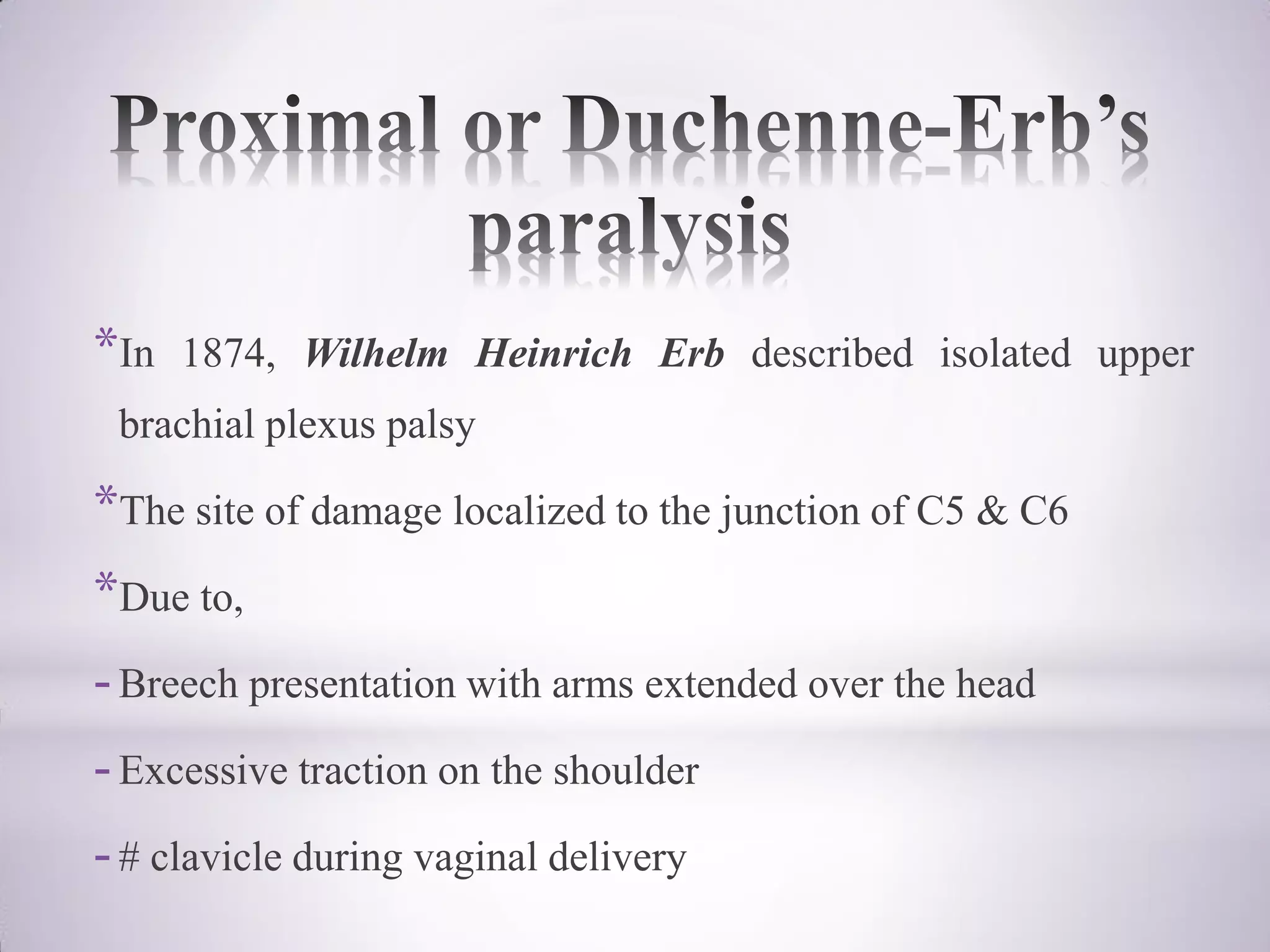 Obstetric brachial plexus injury (OBPI) | PDF