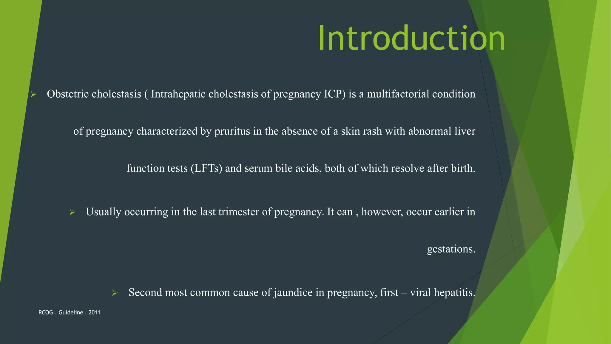 OBSTETRIC CHOLESTASIS also called IHCP in pregnancy | PPTX