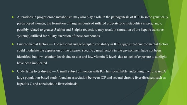 OBSTETRIC CHOLESTASIS also called IHCP in pregnancy | PPT
