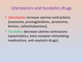 COMMON Drugs used in obstetric emergencies | PPT