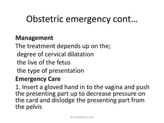 Obstetric emergencies part 1 | PPTX
