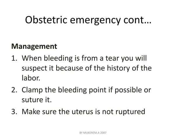 Obstetric emergency part 2 | PPTX | Pregnancy | Reproductive Health