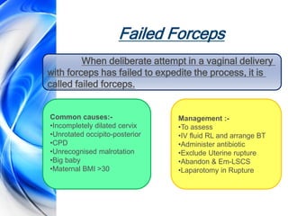 Obstetric forceps and complication | PPTX