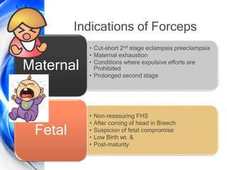 Obstetric forceps and complication | PPTX