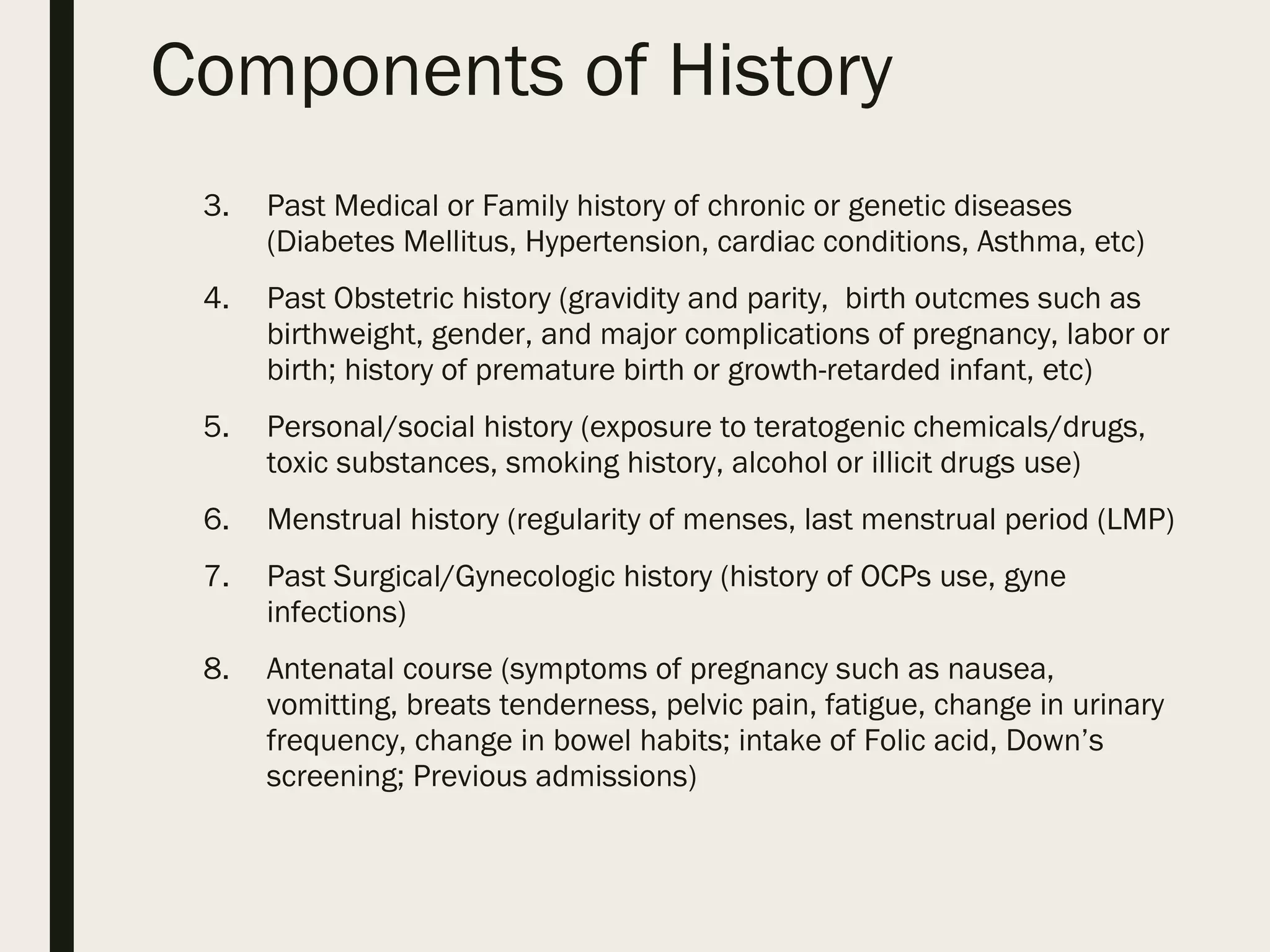Obstetric history and pe dr ina irabon | PPT