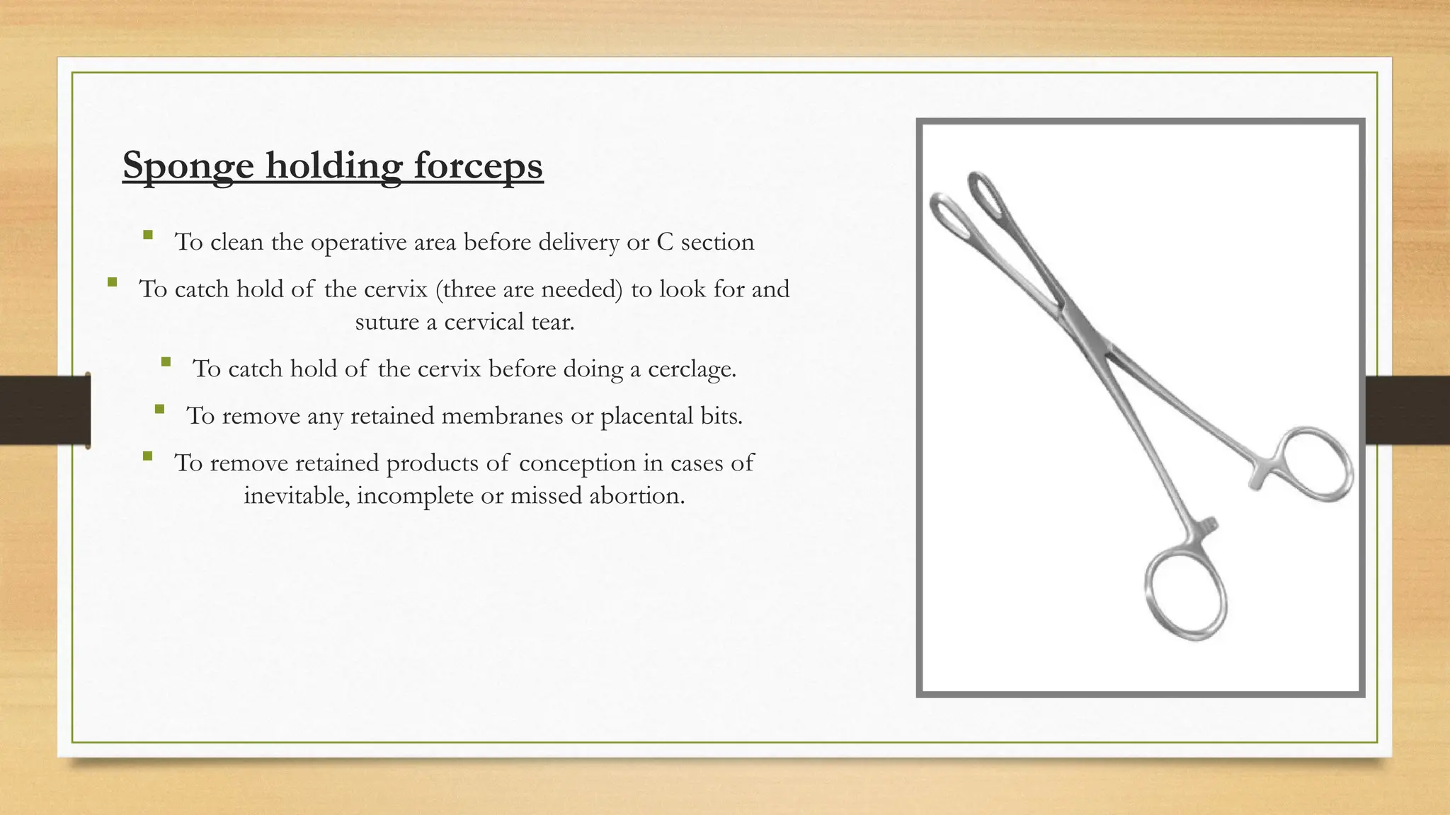 OBSTETRIC INSTRUMENTS USED IN GYNECOLOGICAL SURGERIES | PPTX