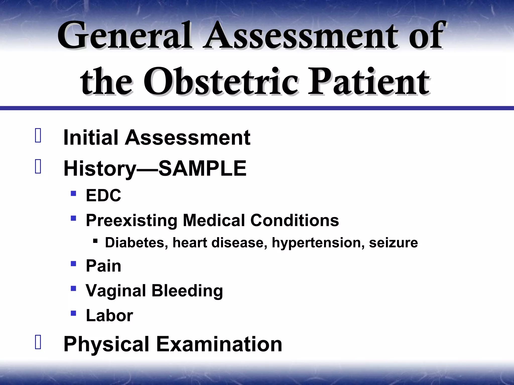 Obstetrics | PPT