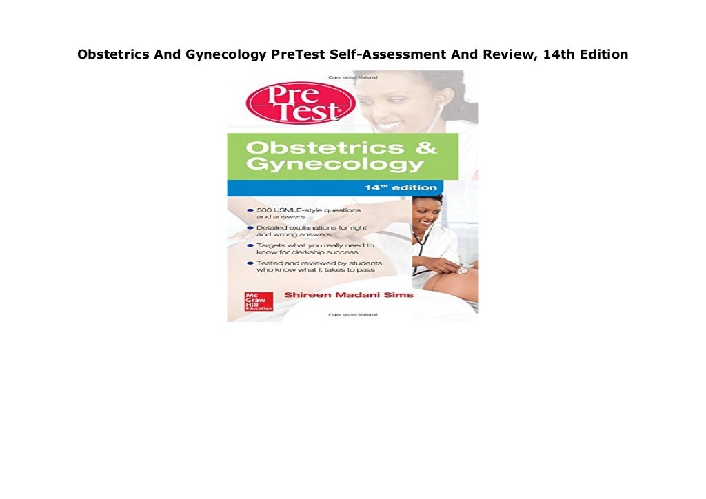 Obstetrics And Gynecology Pretest Self Assessment And Review 14th Edition