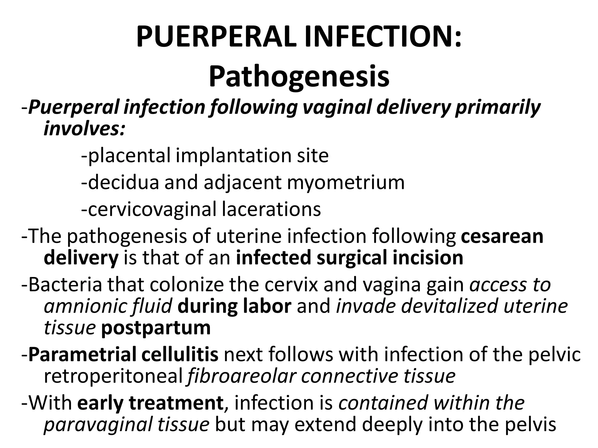 OBSTETRICS - Puerperal Infection | PDF