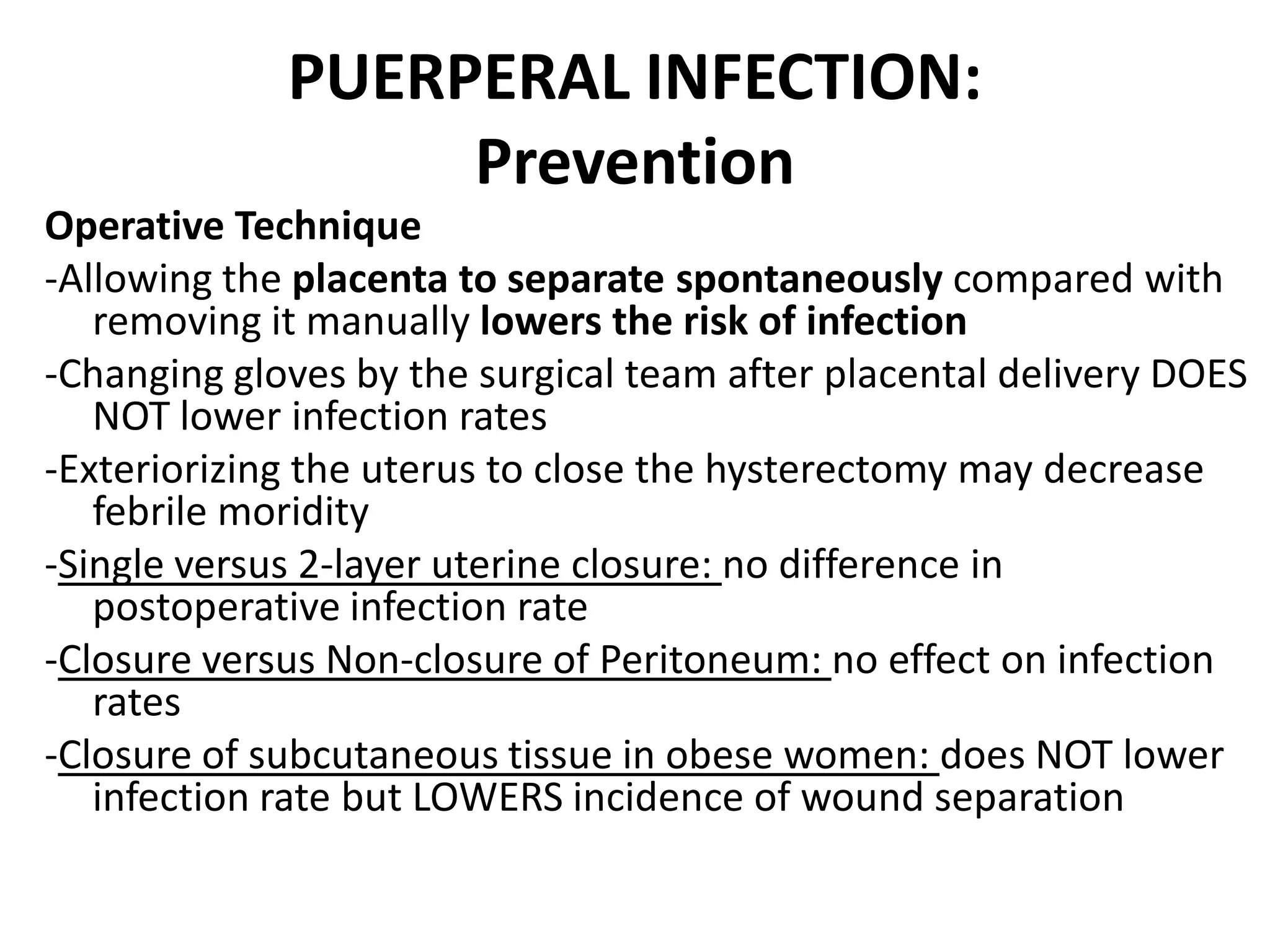 OBSTETRICS - Puerperal Infection | PDF