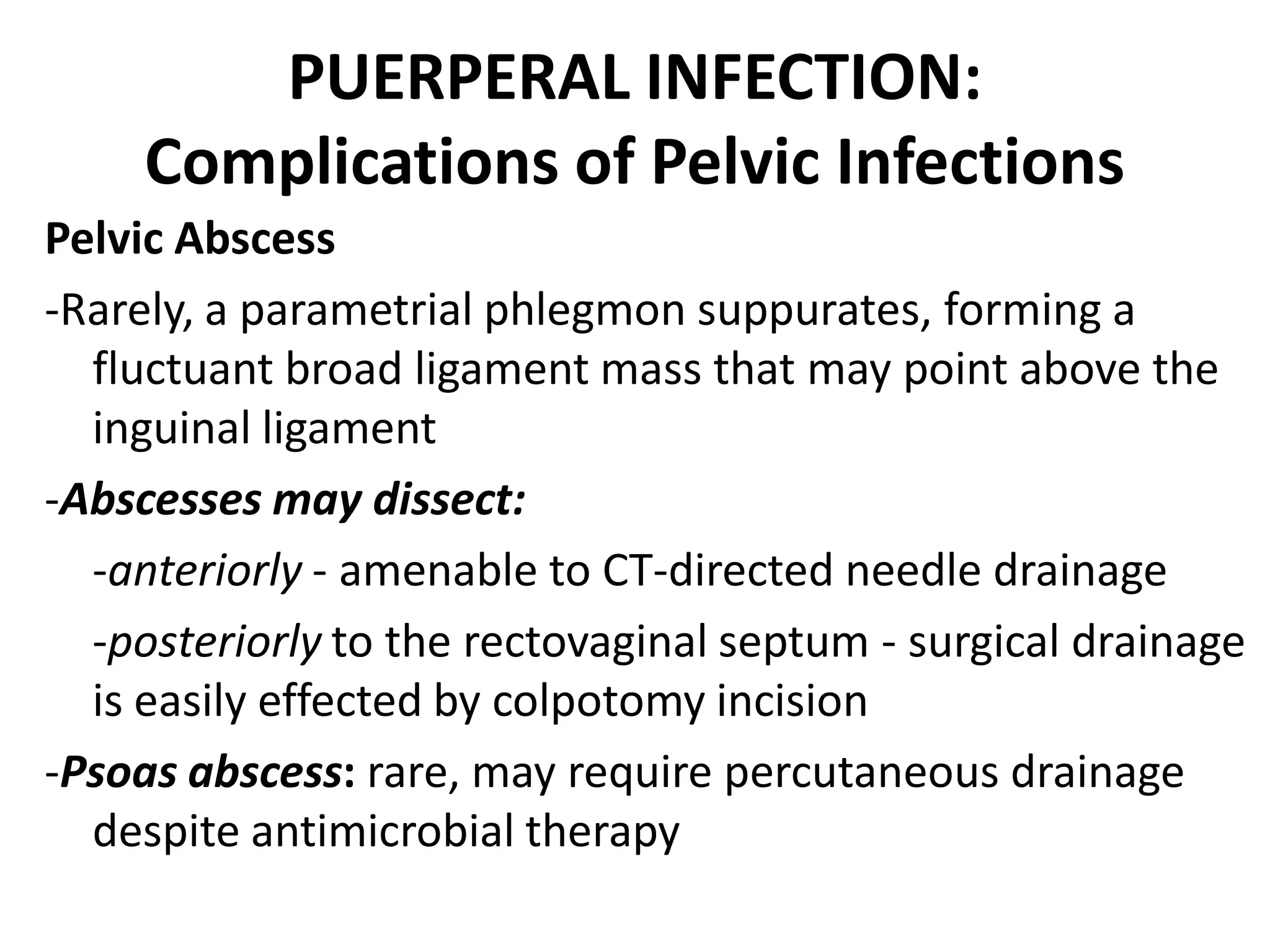 OBSTETRICS - Puerperal Infection | PDF