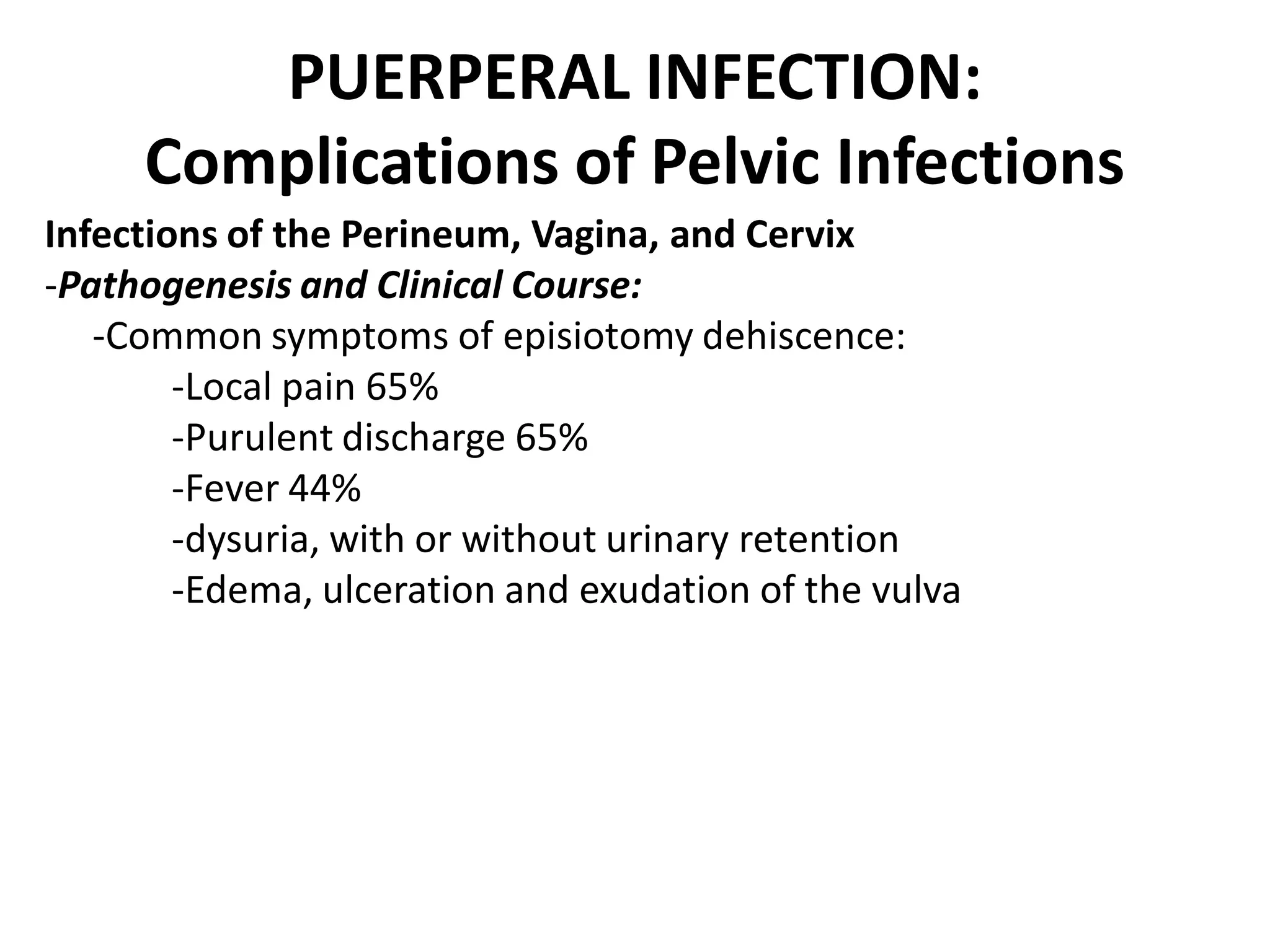 OBSTETRICS - Puerperal Infection | PDF