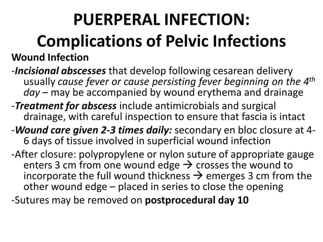OBSTETRICS - Puerperal Infection