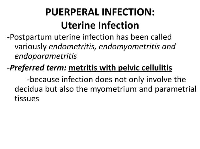 OBSTETRICS - Puerperal Infection