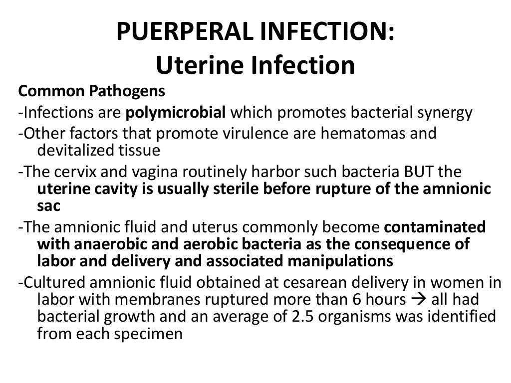 OBSTETRICS - Puerperal Infection