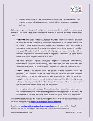 Obstetrics and Gynecology Medical Billing – Some Key Points | PDF ...