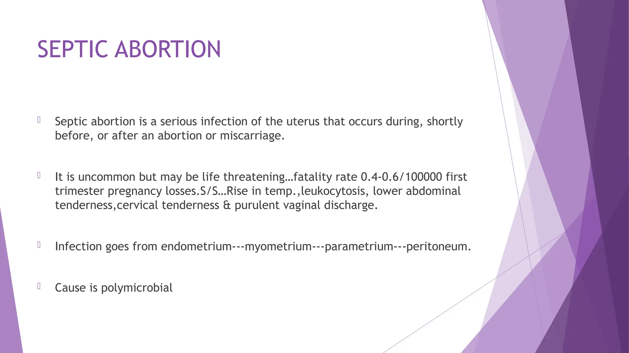 Obstetric sepsis presentation by Dr. ranjana khanna. | PPT
