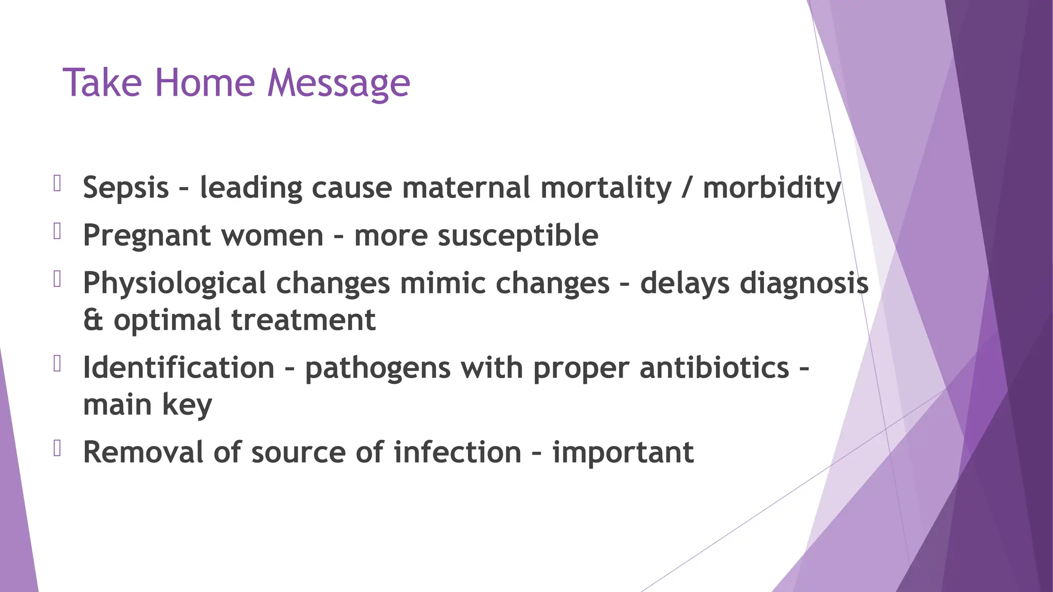 Obstetric sepsis presentation by Dr. ranjana khanna. | PPT