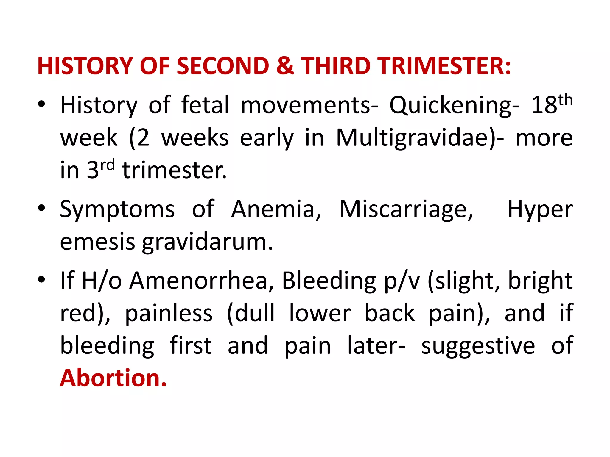 Obstetrics History taking/ Examination | PPTX