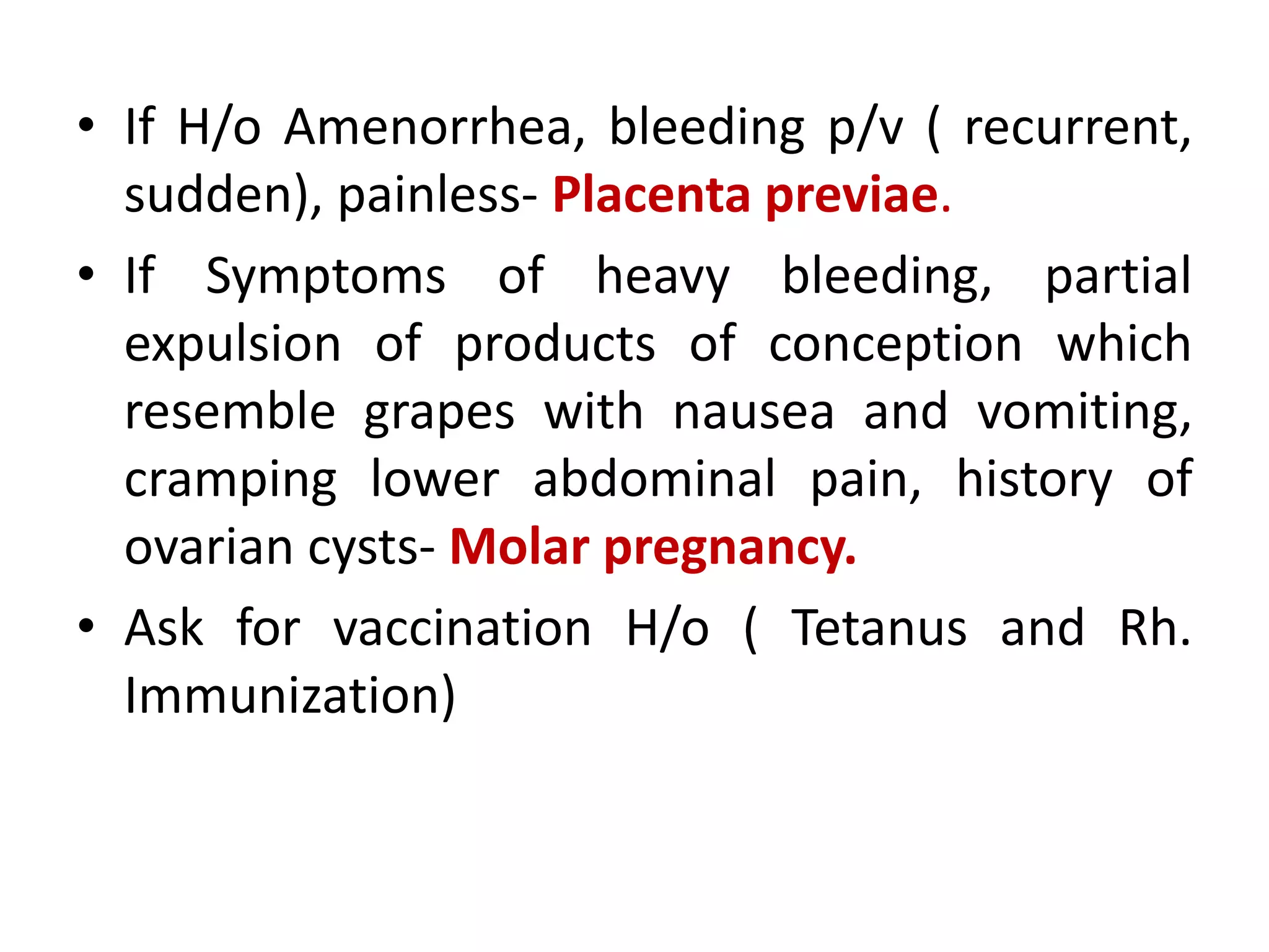 Obstetrics History taking/ Examination | PPTX