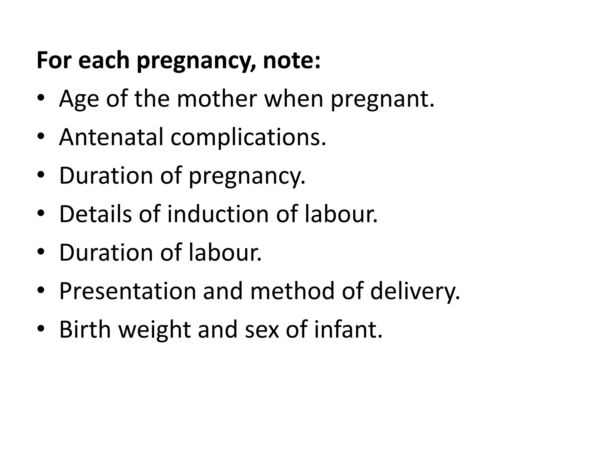 Obstetrics History taking/ Examination | PPTX
