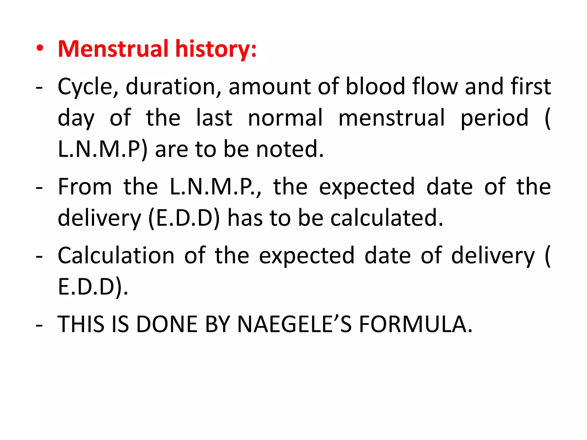 Obstetrics History taking/ Examination | PPTX