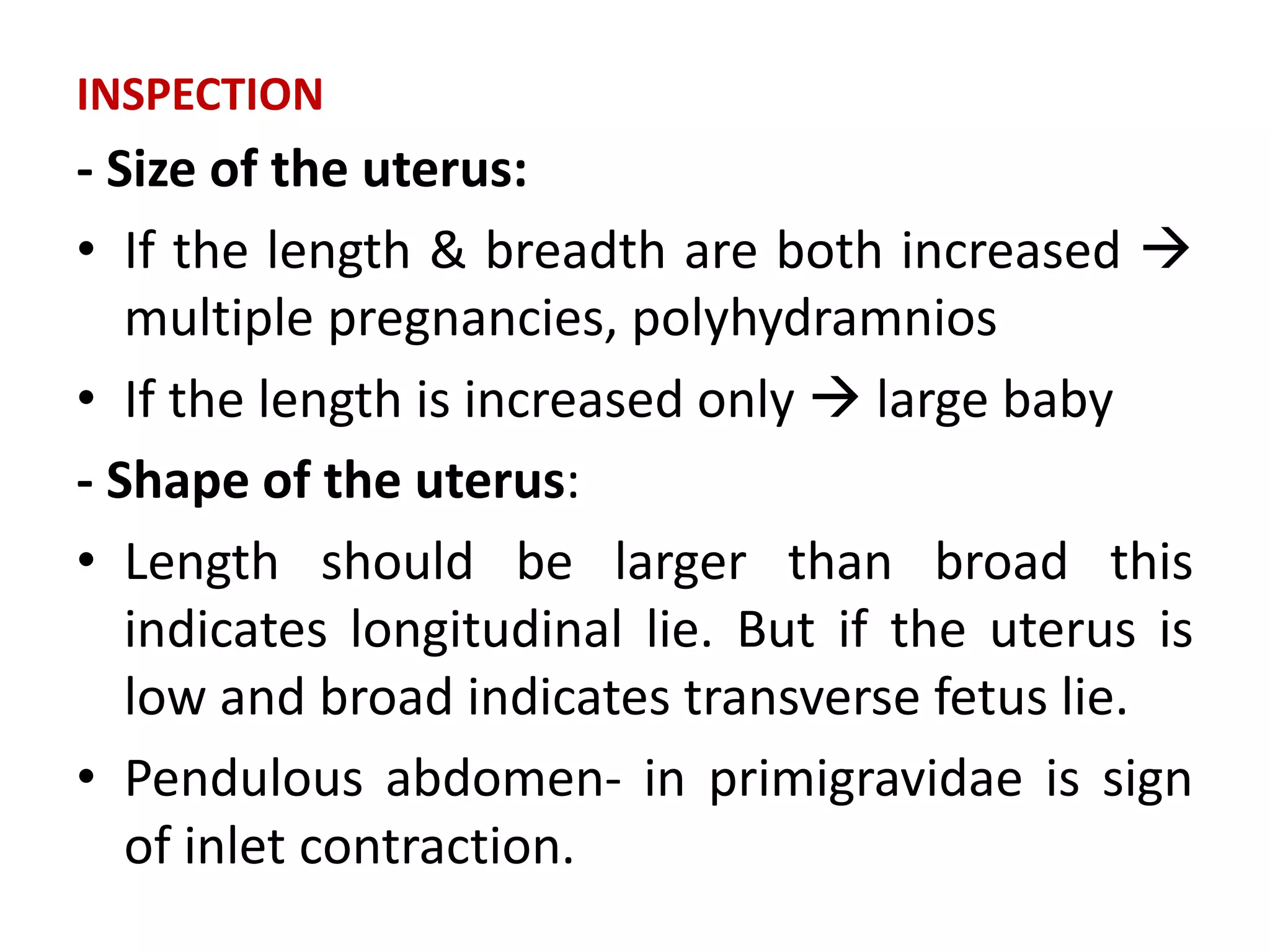 Obstetrics History taking/ Examination | PPTX