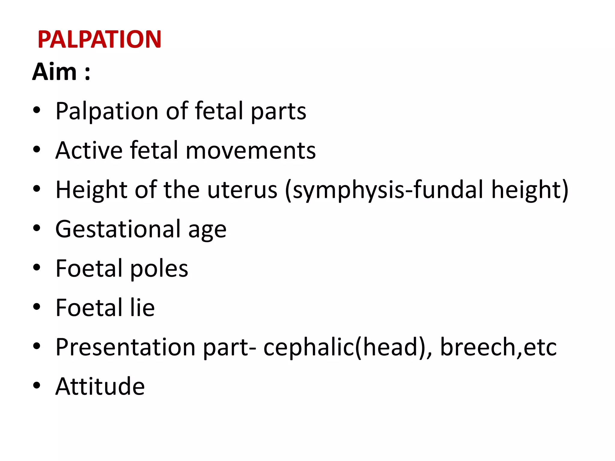 Obstetrics History taking/ Examination | PPTX