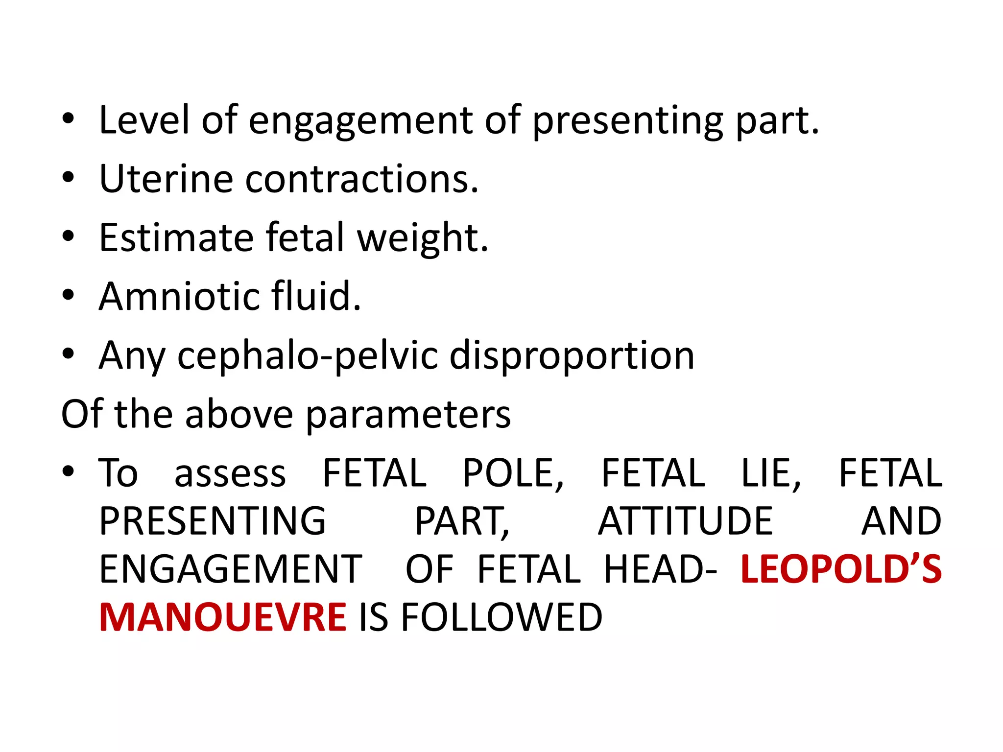 Obstetrics History taking/ Examination | PPTX