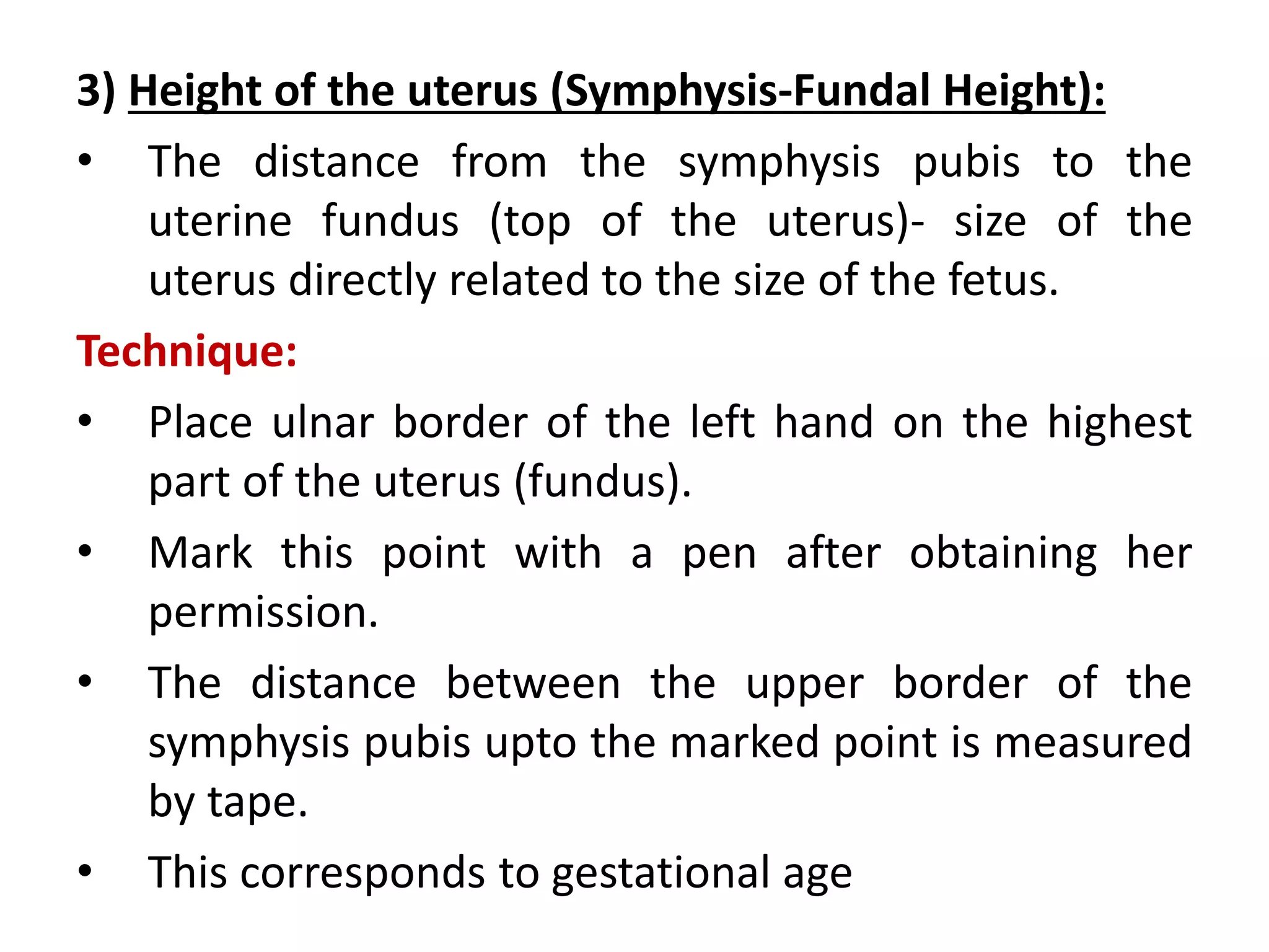 Obstetrics History taking/ Examination | PPTX