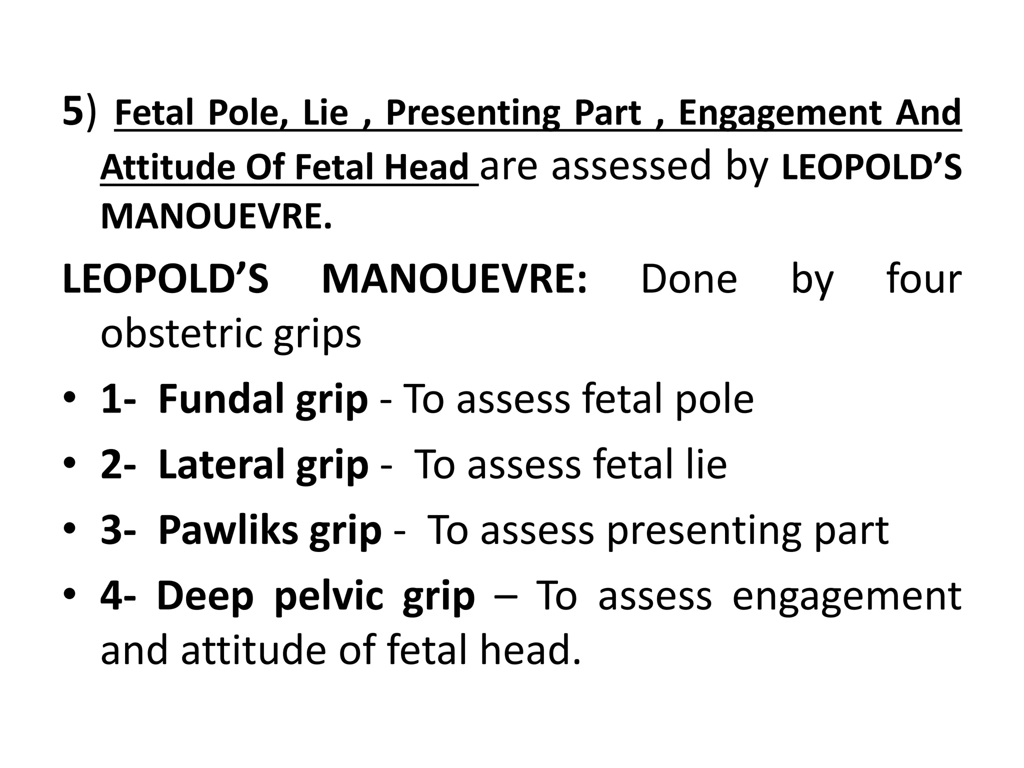 Obstetrics History taking/ Examination | PPTX