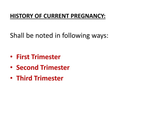 Obstetrics History taking/ Examination | PPTX | Pregnancy ...