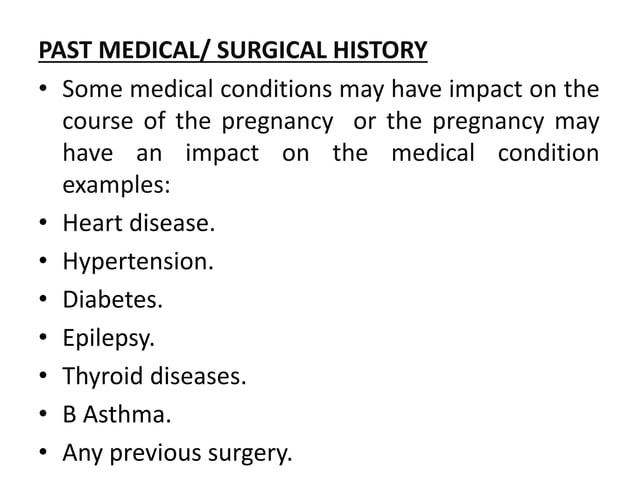 Obstetrics History taking/ Examination | PPTX | Pregnancy ...
