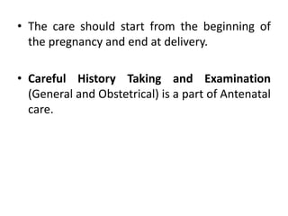 Obstetrics History taking/ Examination | PPTX