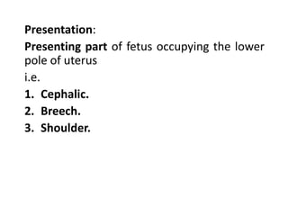 Obstetrics History taking/ Examination | PPTX