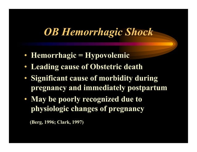 Obstetric shock | PDF | Lung and Respiratory Health | Diseases and ...