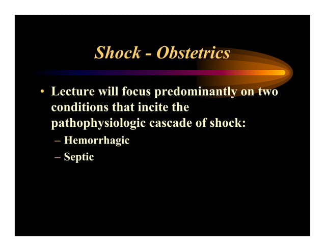 Obstetric shock | PPT