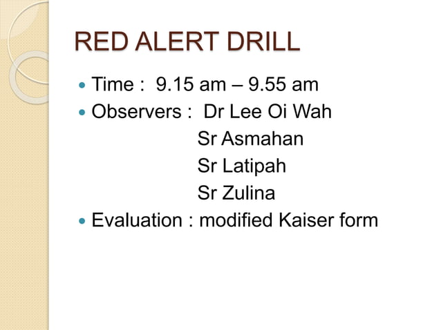 Obstetrics red alert drill | PPTX | Pregnancy | Reproductive Health