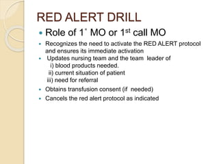 Obstetrics red alert drill | PPTX