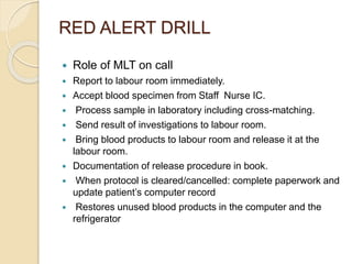 Obstetrics red alert drill | PPTX