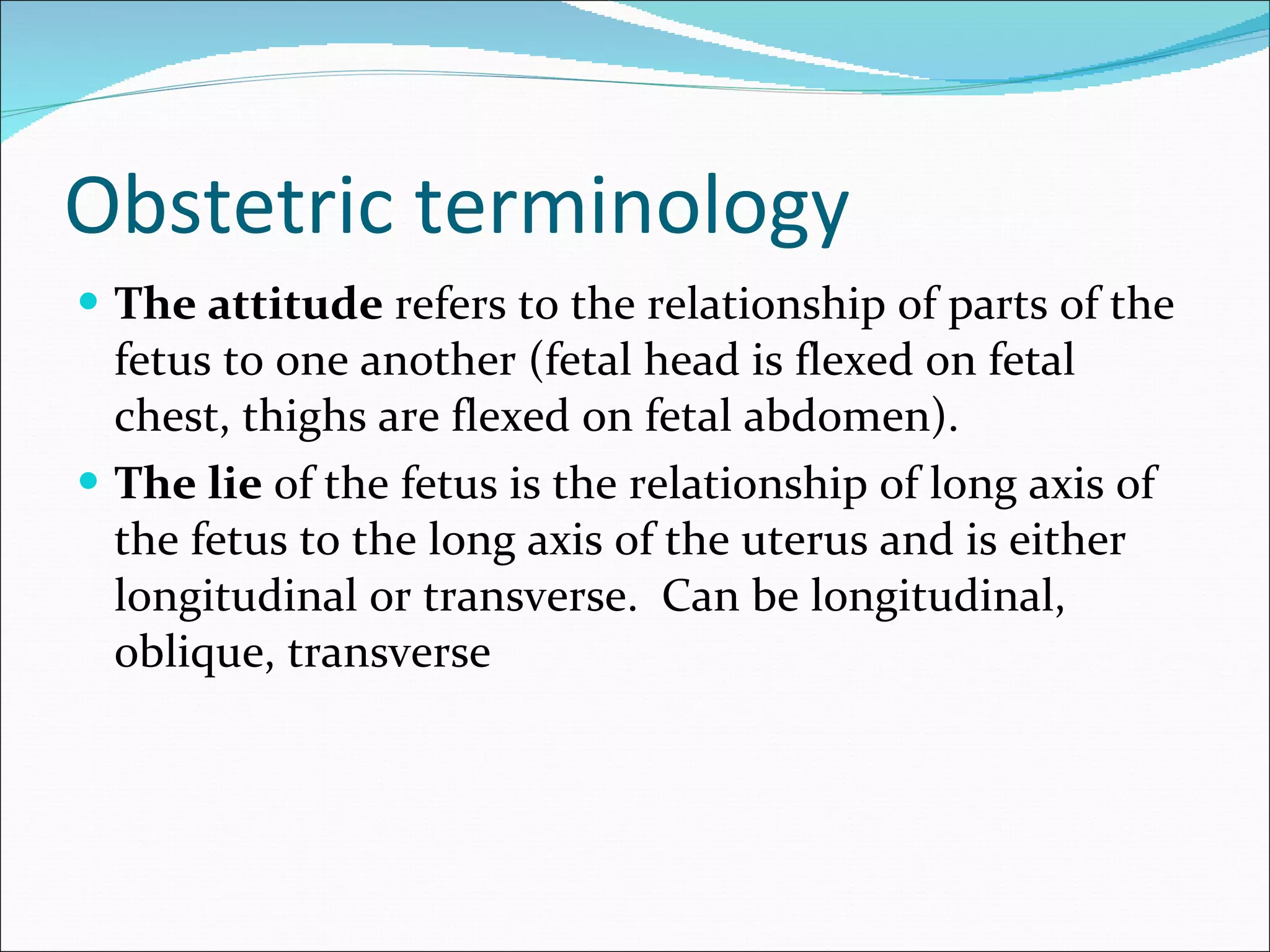 Obstetric terminology | PPT