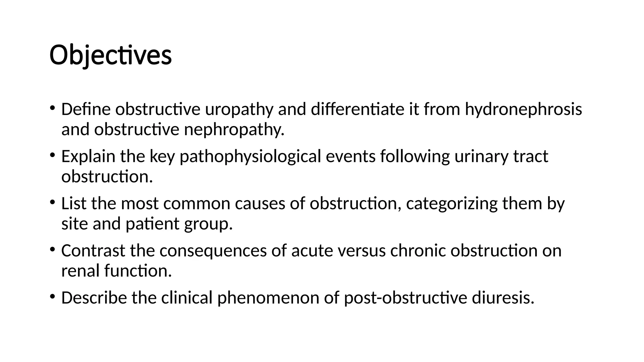 Pathophysiology and causes of obstructive Uropathy .pptx